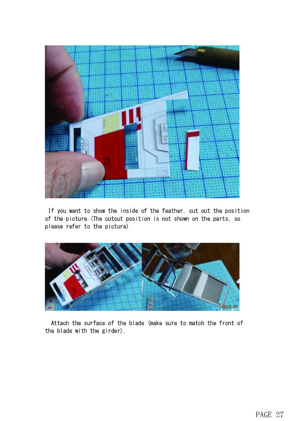 X-Wing Paper Model Instruction